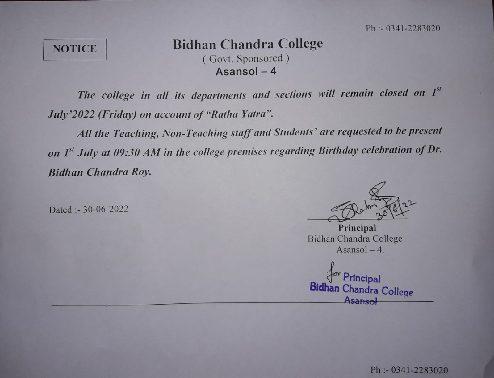 Bidhan Chandra College, Asansol